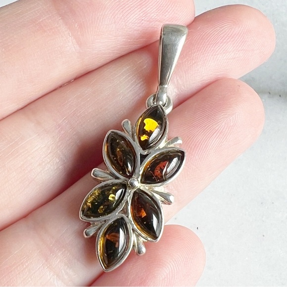 Jewelry | Vintage Solid Sterling Silver 925 Gorgeous Genuine Amber ...